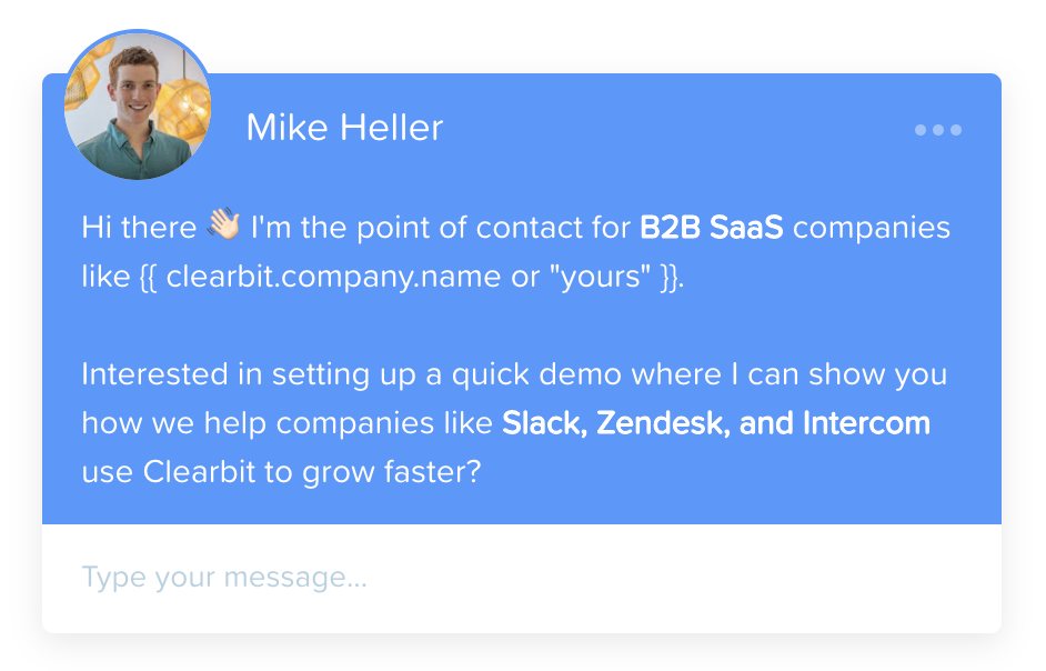 Personalized live chat for B2B SaaS