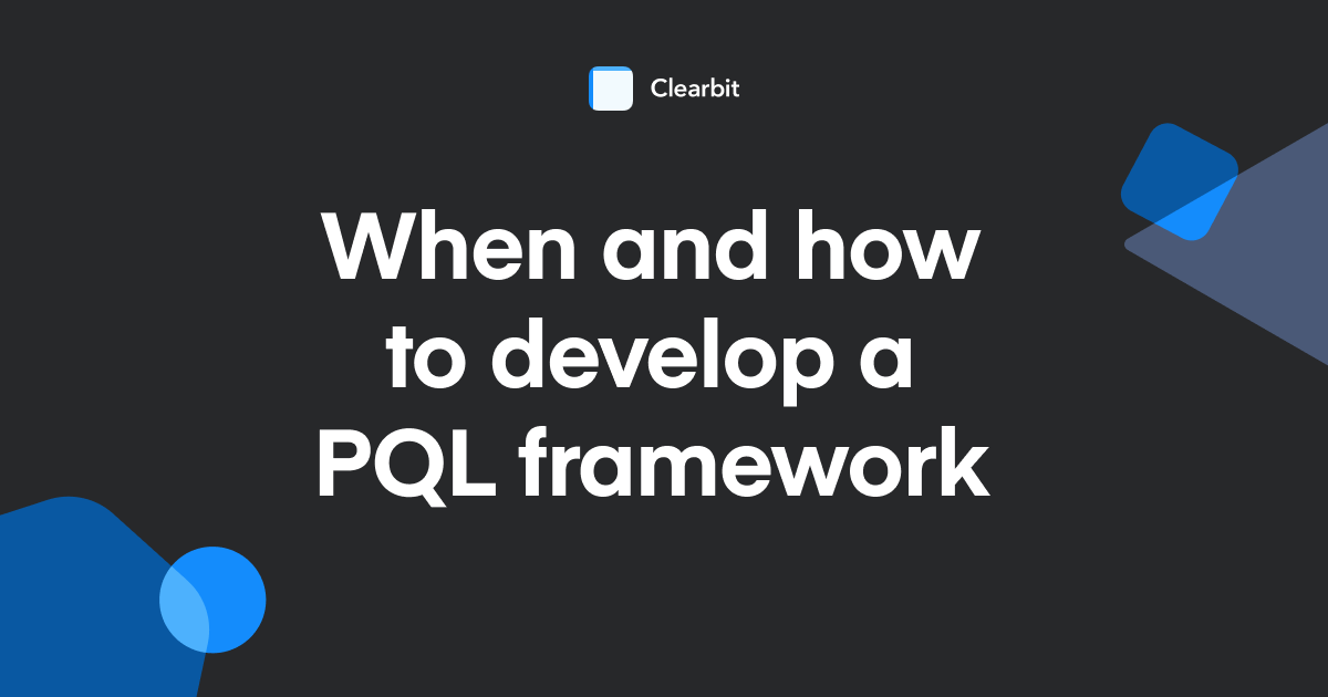 When and how to develop a PQL framework